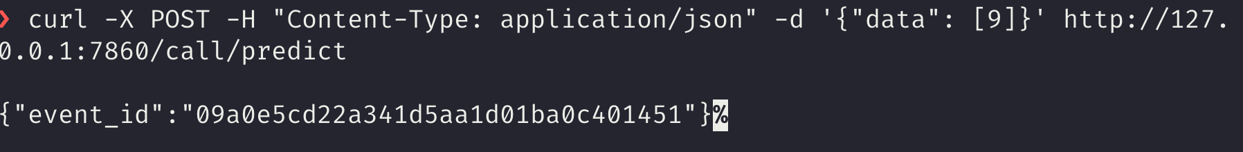 How to curl a Gradio App